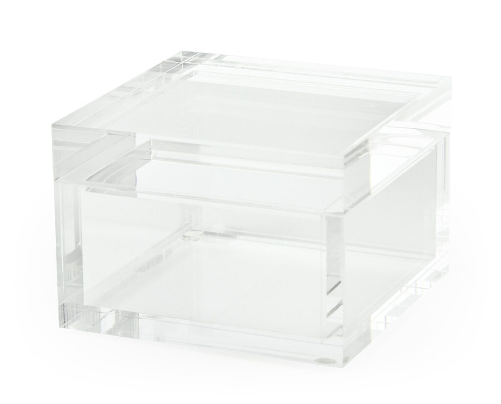 Lucite Tissue Box w/Lid Clear – Tizo Designs