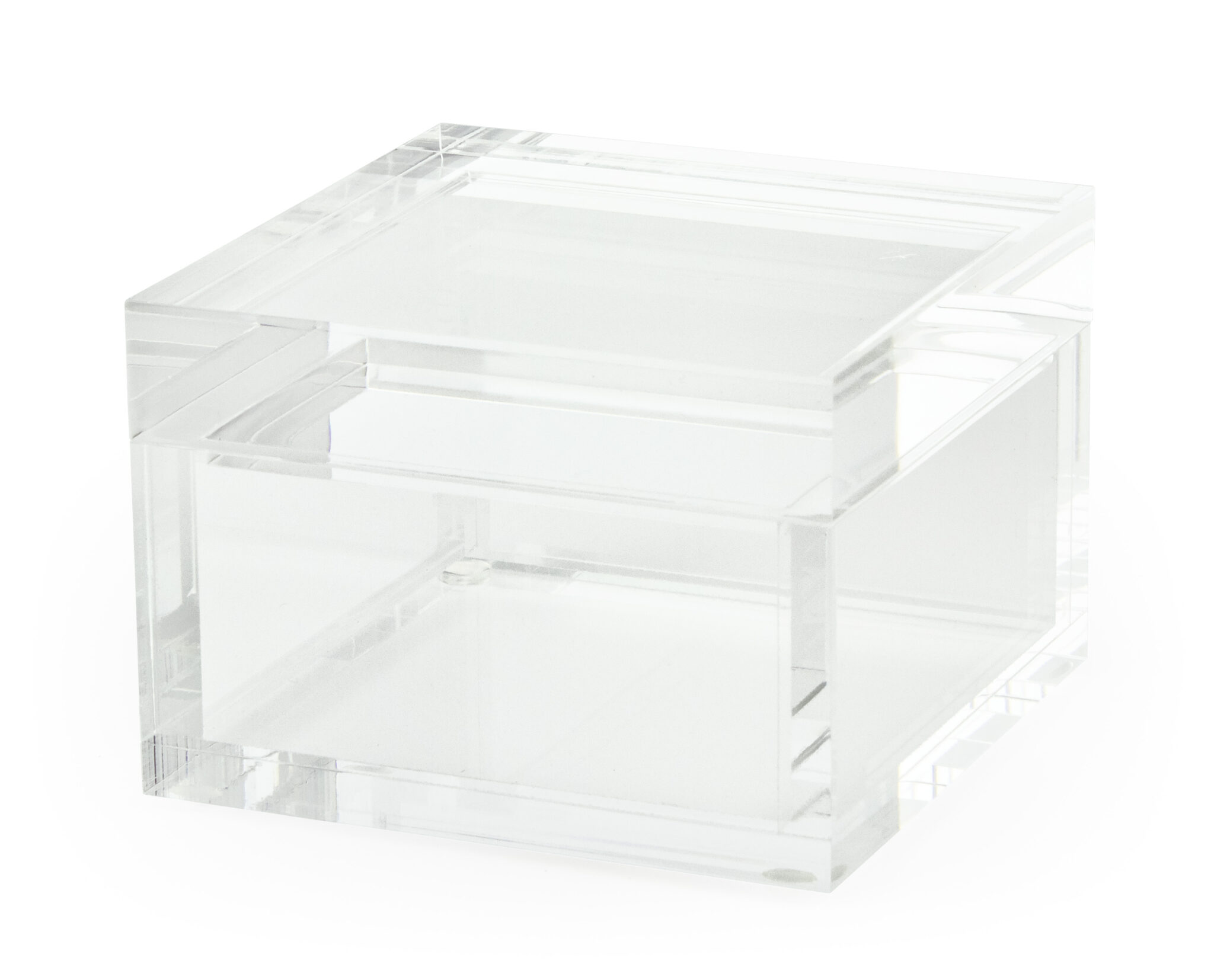 4″ x 4″ x 2.75 – Acrylic Clear Square Box Small – Tizo Designs