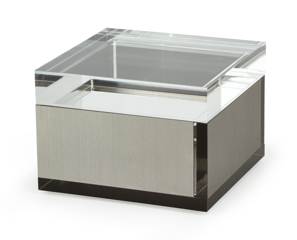 4″ x 4″ x 2.75 – Acrylic Silver Square Box Small – Tizo Designs