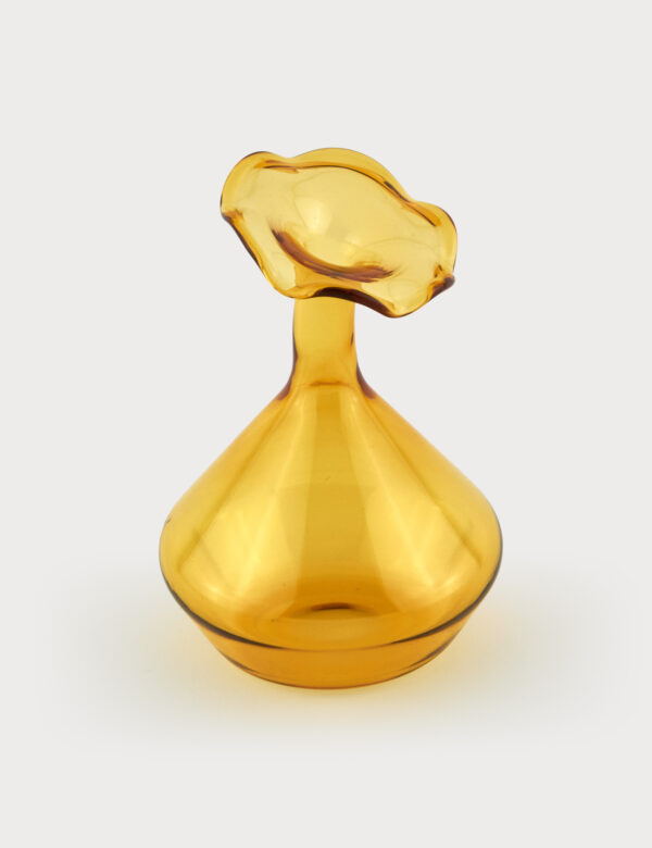 Glass Vase Angeled Neck Amber – Tizo Designs