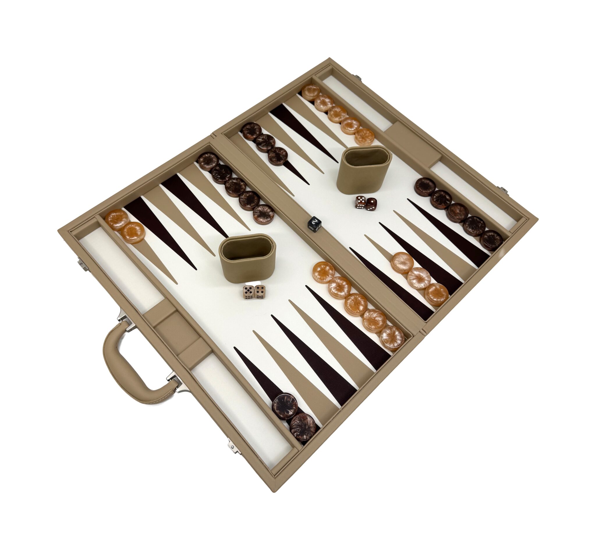 Backgammon 18″ Faux Leather Tan – Tizo Designs